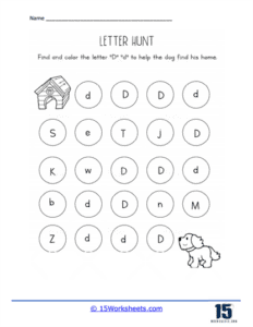 Letter Hunt Worksheets | Alphabet Series - 15 Worksheets.com