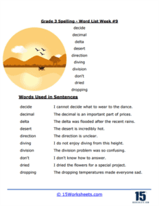 3rd Grade Spelling Words Worksheets - 15 Worksheets.com