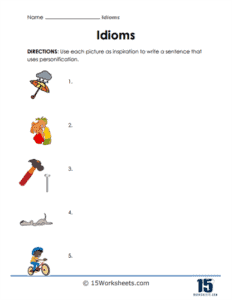 Idioms Worksheets | Using Figurative Expressions - 15 Worksheets.com