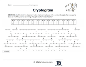 Cryptograms Worksheets - 15 Worksheets.com