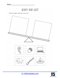 Heavy vs. Light Worksheets | Measure and Compare - 15 Worksheets.com