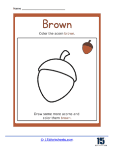 The Color Brown Worksheets | Color Learning - 15 Worksheets.com