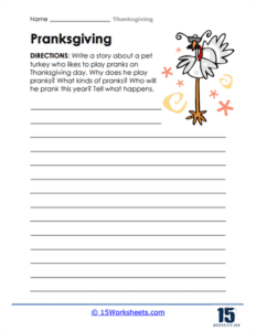 Thanksgiving Worksheets | Turkey Day Activities - 15 Worksheets.com