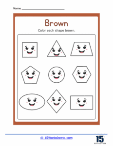 The Color Brown Worksheets | Color Learning - 15 Worksheets.com