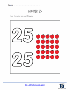 Number 25 Worksheets - 15 Worksheets.com