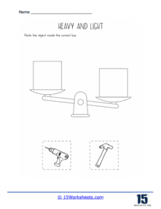 Heavy vs. Light Worksheets | Measure and Compare - 15 Worksheets.com