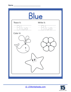 Blue Worksheets - 15 Worksheets.com