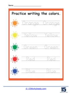 Learning Colors Worksheets - 15 Worksheets.com