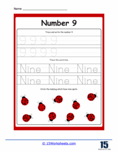 Number 9 Worksheets | Numeracy Skills - 15 Worksheets.com