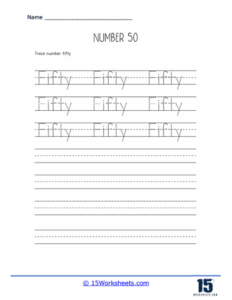 Number 50 Worksheets - 15 Worksheets.com
