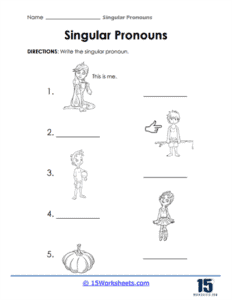 Singular Pronouns Worksheets - 15 Worksheets.com