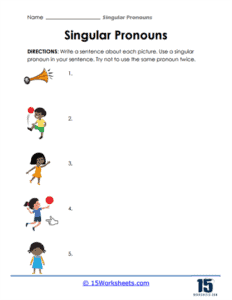 Singular Pronouns Worksheets - 15 Worksheets.com