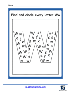 Letter W Worksheets | A-Z Compilation Series - 15 Worksheets.com