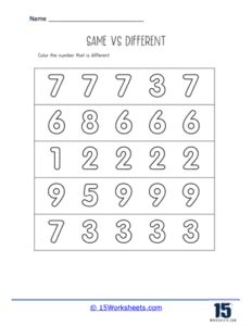 Same vs. Different Worksheets | Comparisons - 15 Worksheets.com