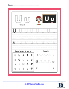 Letter U Worksheets | Usage & Recognition - 15 Worksheets.com