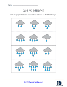 Same vs. Different Worksheets | Comparisons - 15 Worksheets.com