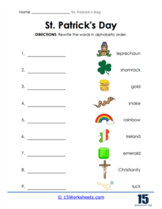 Saint Patrick's Day Worksheets | Irish Heritage - 15 Worksheets.com