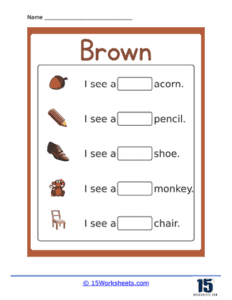 The Color Brown Worksheets | Color Learning - 15 Worksheets.com