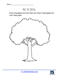 Big vs. Small Worksheets | Relative Size Skills - 15 Worksheets.com