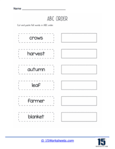 ABC Order Worksheets - 15 Worksheets.com