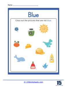 Blue Worksheets | Coloring Learning Practice Activities - 15 Worksheets.com