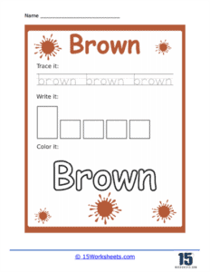 The Color Brown Worksheets | Color Learning - 15 Worksheets.com