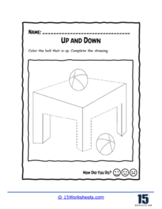 Up or Down Worksheets | Position Usage and Context - 15 Worksheets.com