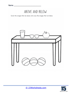 Above or Below Worksheets - 15 Worksheets.com