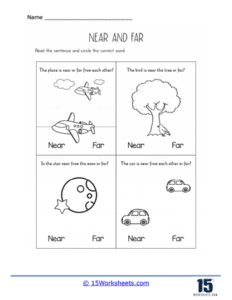 Near or Far Worksheets - 15 Worksheets.com