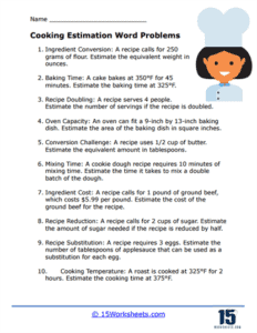 Estimation Word Problems Worksheets - 15 Worksheets.com