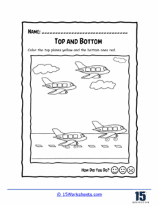 Top or Bottom Worksheets | Positional Vocabulary - 15 Worksheets.com