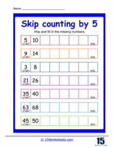 Skip Counting By 5 Worksheets - 15 Worksheets.com