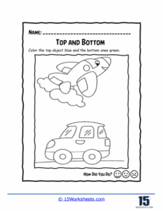 Top or Bottom Worksheets | Positional Vocabulary - 15 Worksheets.com