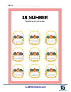 Number 18 Worksheets - 15 Worksheets.com