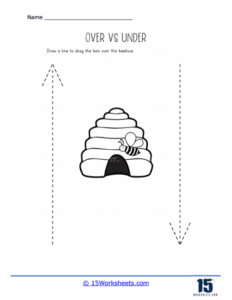 Over or Under Worksheets | Position Words - 15 Worksheets.com