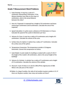 Measurement Word Problems Worksheets - 15 Worksheets.com