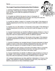 Proportional Relationship Word Problems Worksheets - 15 Worksheets.com