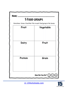 Food Groups Worksheets | Balanced Diet Practice - 15 Worksheets.com