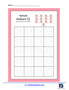 Number 13 Worksheets | Numeracy Skills - 15 Worksheets.com