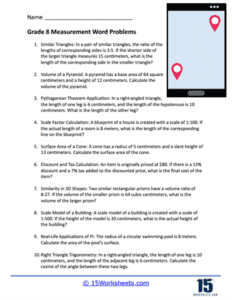 Measurement Word Problems Worksheets - 15 Worksheets.com