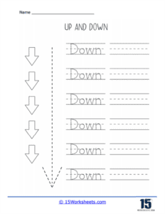 Up or Down Worksheets | Position Usage and Context - 15 Worksheets.com