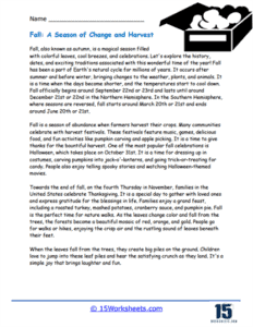 Fall Worksheets - 15 Worksheets.com