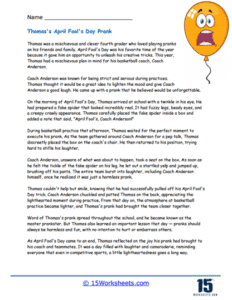 April Fool's Day Worksheets | Clean Classroom Mischief - 15 Worksheets.com