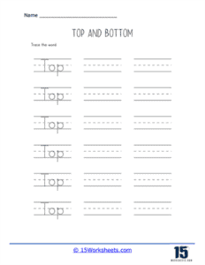 Top or Bottom Worksheets | Positional Vocabulary - 15 Worksheets.com