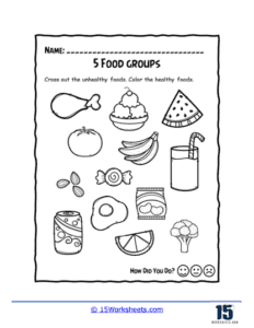 Food Groups Worksheets | Balanced Diet Practice - 15 Worksheets.com