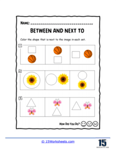 Between and Next To Worksheets - 15 Worksheets.com