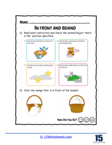 In Front of or Behind Worksheets - 15 Worksheets.com