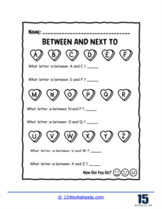 Between and Next To Worksheets - 15 Worksheets.com