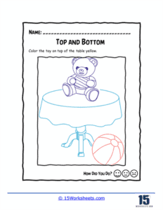 Top or Bottom Worksheets | Positional Vocabulary - 15 Worksheets.com
