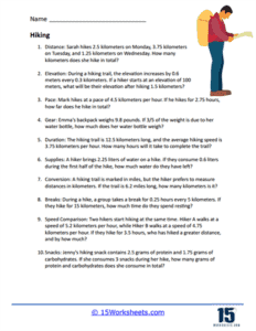 Decimal Word Problems Worksheets - 15 Worksheets.com